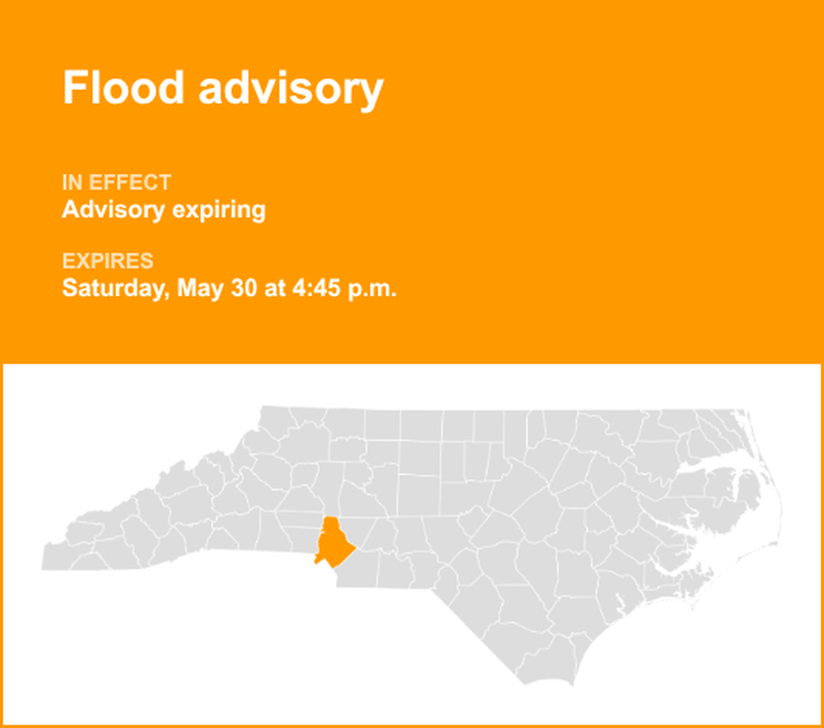 UPDATE: The current flood advisory for Mecklenburg County will expire ...